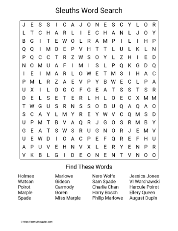 Large Print Sleuths Word Search Learn With Puzzles