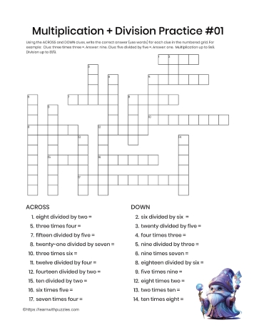 Multiplication Division 3rd Grade #01 Learn With Puzzles